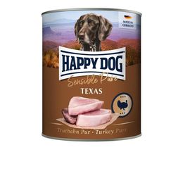 6 x 800g Dose Happy Dog Texas Truthahn Pur getreidefrei 100% tierisches Protein