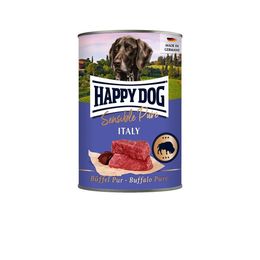 12 x 400g Dose Happy Dog Italy Büffel Pur getreidefrei 100% tierisches Protein