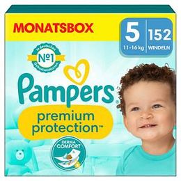Pampers® Windeln Monatsbox premium protection™ Größe Gr.5 (11-16 kg) für Babys und Kleinkinder (4-18 Monate), 152 St.