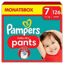 Pampers® Windeln Monatsbox baby-dry™ pants Größe Gr.7 (17+ kg) für Kids und Teens (4-12 Jahre), 126 St.