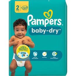 Pampers® Windeln baby-dry™ Größe Gr.2 (4-8 kg) für Neugeborene (0-3 Monate), 37 St.