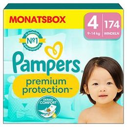 Pampers® Windeln Monatsbox premium protection™ Größe Gr.4 (9-14 kg) für Babys und Kleinkinder (4-18 Monate), 174 St.