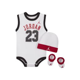 Jordan Jumpman Set aus Bodysuit, Beanie und Schühchen für Babys - Weiß