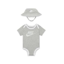 Nike Core Bucket Hat and Bodysuit Set zweiteiliges Set für Babys - Grau