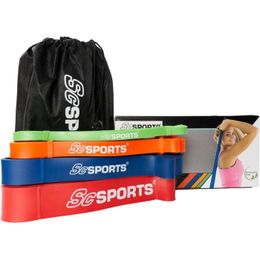 ScSPORTS® Fitnessband Set 2m Widerstandsband Gymnastikband Resistance Band Yoga Fitnessband