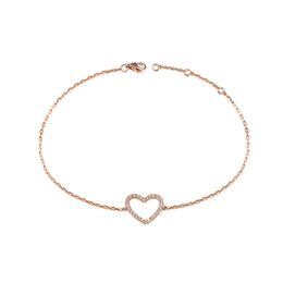 Stella-Jewellery Goldarmband 585er 14K Gold Armband mit Herz Diamant 0