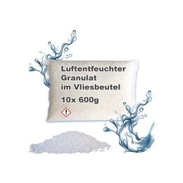 BlueCraft Luftentfeuchter Nachfüllpack 10x 600 g Raum Entfeuchter Granulat im Vliesbeutel