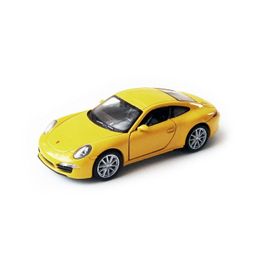 Welly Modellauto PORSCHE 911 (991) Carrera S Modellauto Modell Metall Auto Spielzeugauto Kinder Geschenk 93 (Gelb)