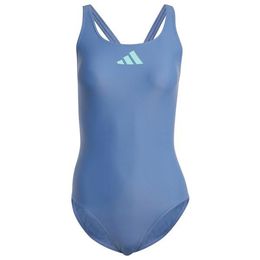 Adidas - Women's 3 Bars Suit - Badeanzug Gr 34 blau