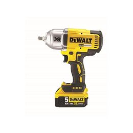 Dewalt 18V XR Brushless High Torque 1/2" Impact Wrench Hog Ring - 2 x 5Ah