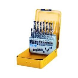 Dewalt DT5923 HSS-G Metallbohrer-Satz, 19-teilig Materialeignung: Metall Werkzeugaufnahme: Standard-Bohrfutter, Schnellspann-Bohrfutter Anzahl: 19-teiliges Set Enthaltene Größen: 1mm, 2mm, 3mm, 4mm, 5mm, 6mm, 7mm, 8mm, 9mm, 10mm, 1,5mm, 2,5mm, 3,5mm, 4,5mm, 5,5mm, 6,5mm