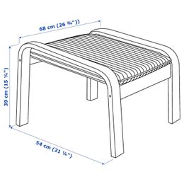 IKEA POÄNG Sessel und Hocker