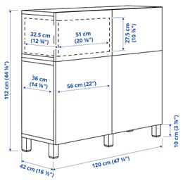 IKEA BESTÅ Aufbewkomb.+Türen/Schubladen