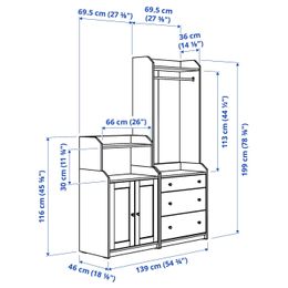 IKEA HAUGA Aufbewahrungskombi