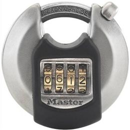 Master Lock Vorhangschloss Excell® Diskus M40EURDNUM Farbe silber Typ Disc-Schloss Breite 70mm Bügelstärke 9mm