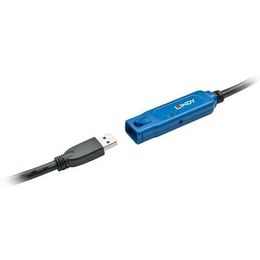 Lindy USB-Kabel USB-A Buchse, USB-A Stecker 15.00 m Schwarz Aktiv mit Signalverstärkung 43229