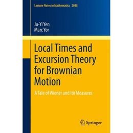 Springer Local Times and Excursion Theory for Brownian Motion - Ju-Yi Yen, Marc Yor, Kartoniert (TB)