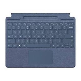 Microsoft Surface Pro Signature Keyboard - Tastatur - mit Touchpad, Beschleunigungsmesser, Surface Slim Pen 2 Ablage- und Ladeschale - QWERTZ - Deutsch - Saphir