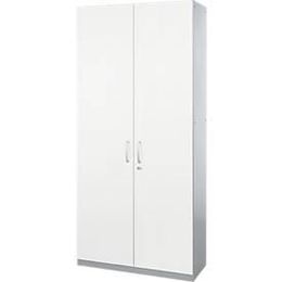 Schäfer Shop Schäfer Shop Genius Flügeltürenschrank TETRIS SOLID, Stahlkorpus, 5 OH, B 1200 mm, weiß/weißalu