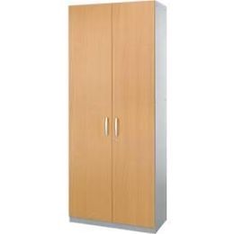 Schäfer Shop Schäfer Shop Genius Flügeltürenschrank TETRIS SOLID, Stahlkorpus, 5 OH, B 1000 mm, abschließbar, Buche-Dekor/weißalu