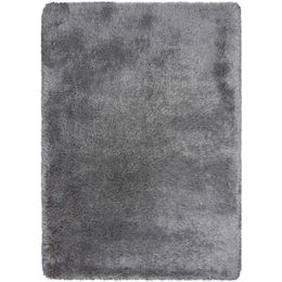 Hochflor-Teppich FLAIR RUGS "Pearl" Teppiche Gr. B/L: 160 cm x 230 cm, 70 mm, 1 St., silberfarben Schlafzimmerteppiche