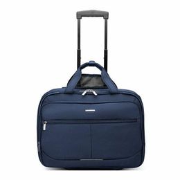 Roncato Easy Office 2.0 2 Rollen Businesstrolley 33 cm Laptopfach blu notte