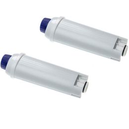 2x Wasserfilter Filter Ersatz für DeLonghi dls C002, SER3017 für Kaffeevollautomat, Espressomaschine, Blau, Weiß - vhbw