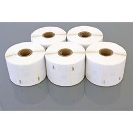 5x Etiketten-Rolle 57mm x 32mm (1000 Etiketten) kompatibel mit Dymo LabelWriter 330 Turbo ii, 330 Turbo, 330, 320 ii Etiketten-Drucker - vhbw