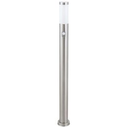 8268 Stehleuchte Inox torch aus Metall Kunststoff edelstahlfarben/ weiß Ø11cm B:12,6cm H:110cm mit Sensor IP44 - Rabalux