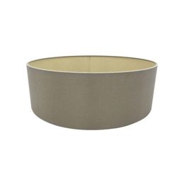 Inspired Deco - Serena - Runder Zylinder, 450 x 150 mm Dual Faux Silk Fabric Shade, Taupe, Halo Gold