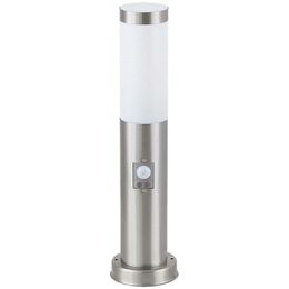 Rabalux 8267 Pollerleuchte Inox torch aus Metall Kunststoff edelstahlfarben/ weiß Ø11cm B:12,6cm H:45cm mit Sensor IP44