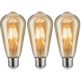 Paulmann - 5067 Leuchtmittel Bundle 3x led Vintage Rustika gold 3x 6 Watt E27 230V