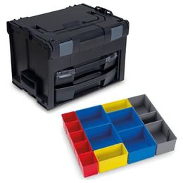BS SYSTEMS Sortimo Systemkoffer LS-Boxx 306 schwarz mit i-Boxx 72 + LS-Tray + Insetboxenset C3