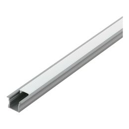 98987 Vertieftes Profil 2 Aluminium alu, Kunststoff weiss L:100cm B:2,3cm H:1,5cm inkl. Endkappen und Befestigungsclips - Eglo