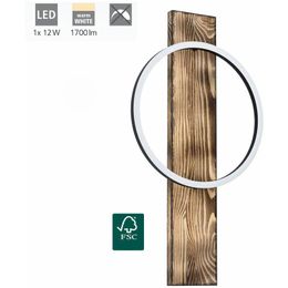 99353 led Wandleuchte boyal aus Holz braun rustikal L:30cm B:7,5cm H:56cm 3000K - Eglo