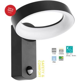 97308 led Outdoor Wandleuchte pernate anthrazit weiß 25x 23,5cm Tag/Nachtsensor IP44 - Eglo