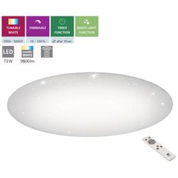 97543 led Deckenleuchte giron-s 73W 3000K, 4000K, 5000K mit Kristallen weiß Ø100cm H:12cm mit Fernbedienung - Eglo