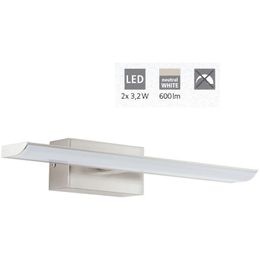 94614 led Spiegelleuchte Badezimmer nickel-m/weiss tabiano L:40,5 h: 7cm - Eglo