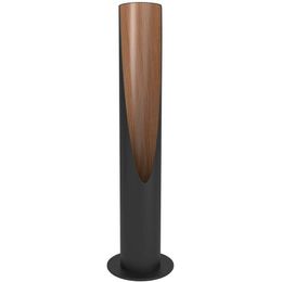 900876 Tischleuchte barbotto Stahl, Holz schwarz, braun GU10 1X4,5W H:39.5cm Ø6cm mit Kabelschalter - Eglo