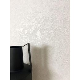 Tapete Weiß Vliestapete Unifarbe - Universal Modern Struktur Monochrom Einfarbig Uni Mustertapete - Hyde - Newroom