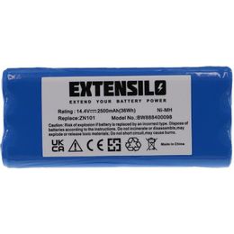 Extensilo - Akku kompatibel mit Dirt Devil M606-1, M606-2, Libero, M606, Fusion M611 Staubsauger Home Cleaner Heimroboter (2500mAh, 14,4V, NiMH)