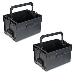 BS SYSTEMS Sortimo Werkzeugkoffer Systemkoffer LT-Boxx 272 2er Set schwarz passend zu Bosch