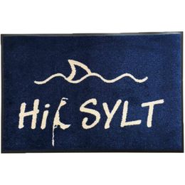 Wash&dry - Waschbare Fussmatte - hi Insel Sylt 50 x 75 cm wash+dry Fußabstreifer blau