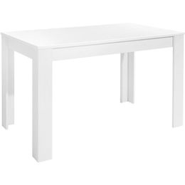 ByLiving - Esstisch Nepal / Moderner Küchentisch in Weiß / Großer Tisch / 120 x 80, h 75 cm