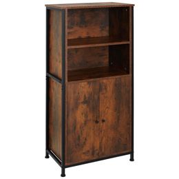 TecTake Highboard Doncaster 60x38x125cm - Industrial Holz dunkel, rustikal