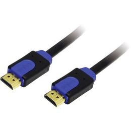 Logilink HDMI Anschlusskabel HDMI-A Stecker, HDMI-A Stecker 15.00 m Schwarz CHB1115 HDMI-Kabel