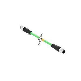Molex Micro-Change (M12) Double-Ended Cordset 4 Poles Male (Straight) to Male (Straight) Green TPU WSOR 22 AWG 20m - 1201088315