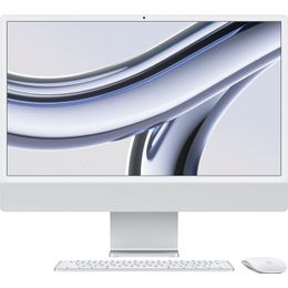 Apple iMac 24'' iMac (24 Zoll, Apple Apple M3 M3, 10-Core GPU, 8 GB RAM, 256 GB SSD), silberfarben