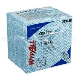 Kimberly-Clark WypAll X80 Plus Kimberly Clark 1/4 Falz 1x 30 Tücher blau 1-lagig, 1/4 Falz, 1 Beutel x 30 Tücher