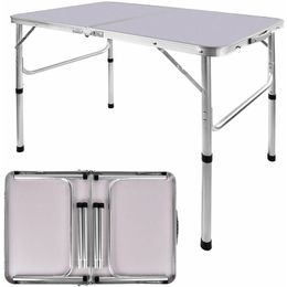 Folding Camping Tisch Leichte Tragbare Aluminium Picknick Einstellbare Höhe